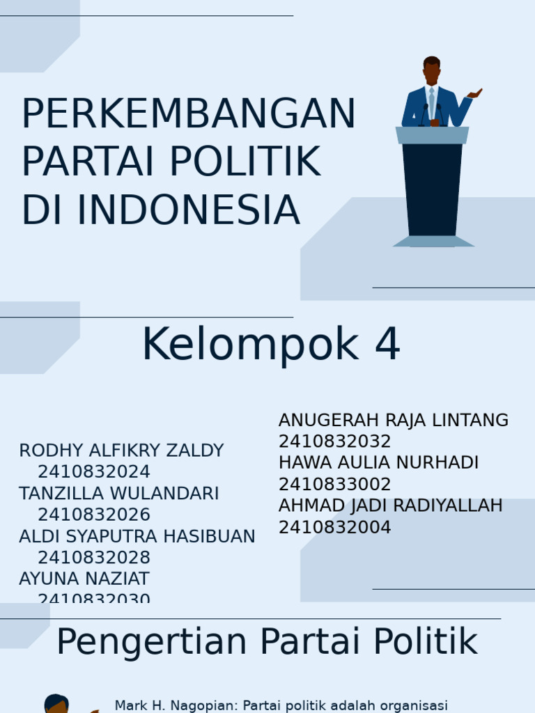 Perkembangan Partai Politik Di Indonesia | PDF