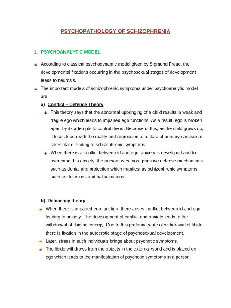 Psychopathology of Schizophrenia Models | PDF | Schizophrenia | Anxiety