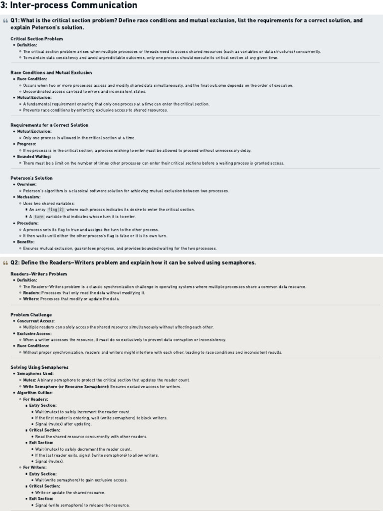 3 - Inter-Process Communication | PDF | Synchronization | Software Engineering