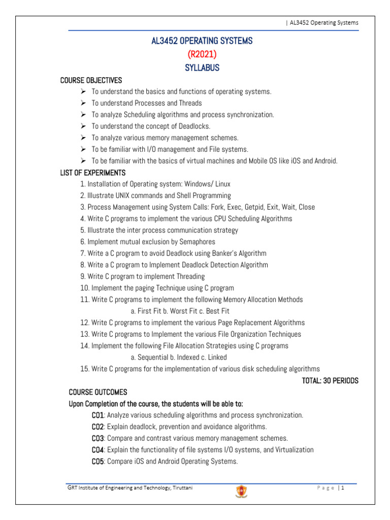 4 Lab Manual - OS_Student Copy_PRINT - Index & Experiment | PDF | Operating System | Process ...