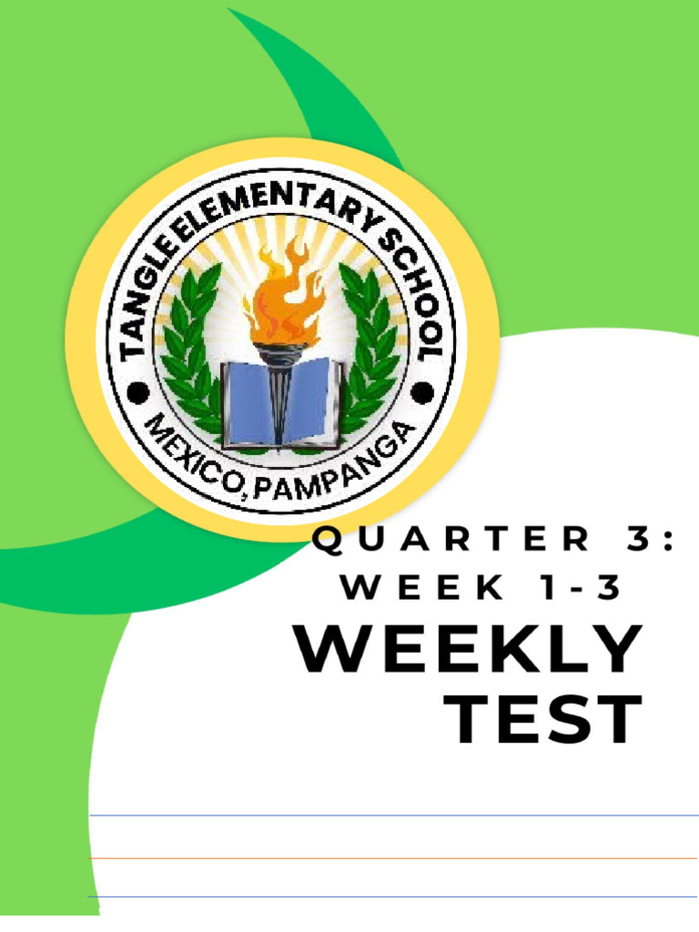 Weekly Test Q3-W1-3 | PDF