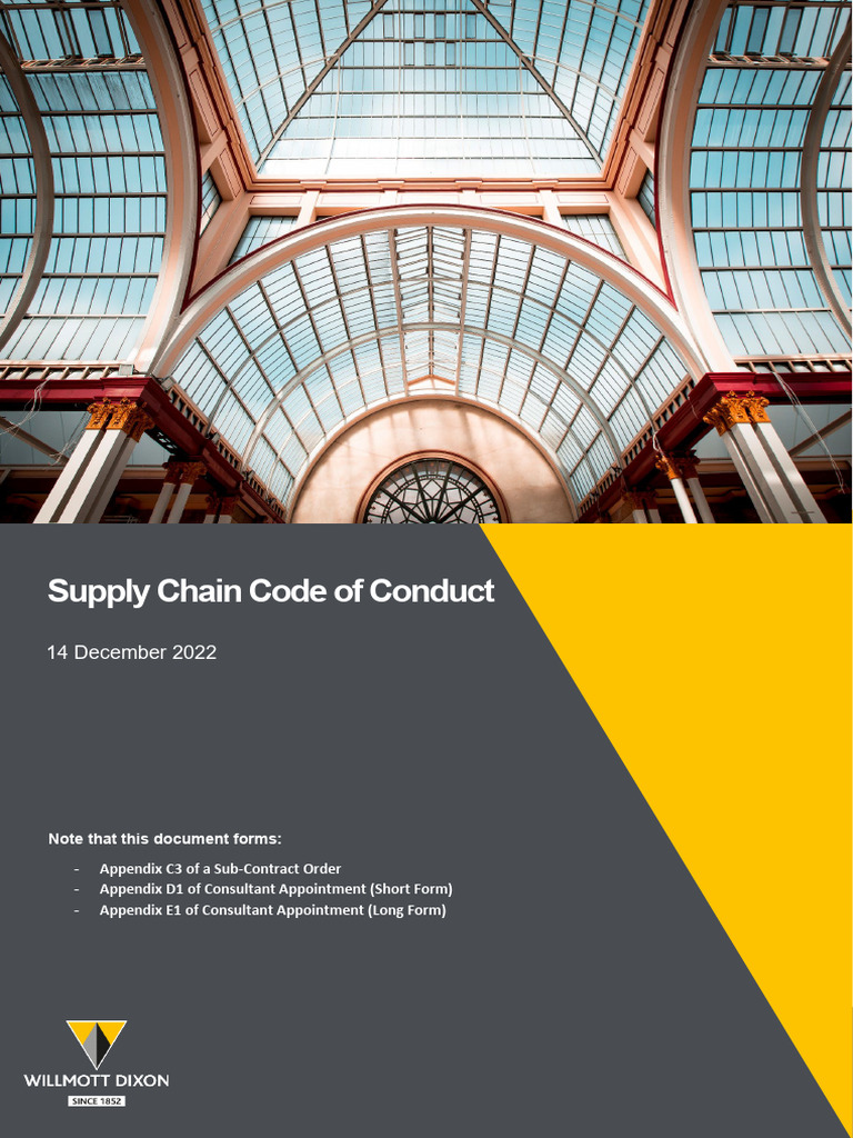 CS SC 031 Appendix C3 - Supply Chain Code of Conduct Co Sec V4 | PDF | Employment | Computer ...
