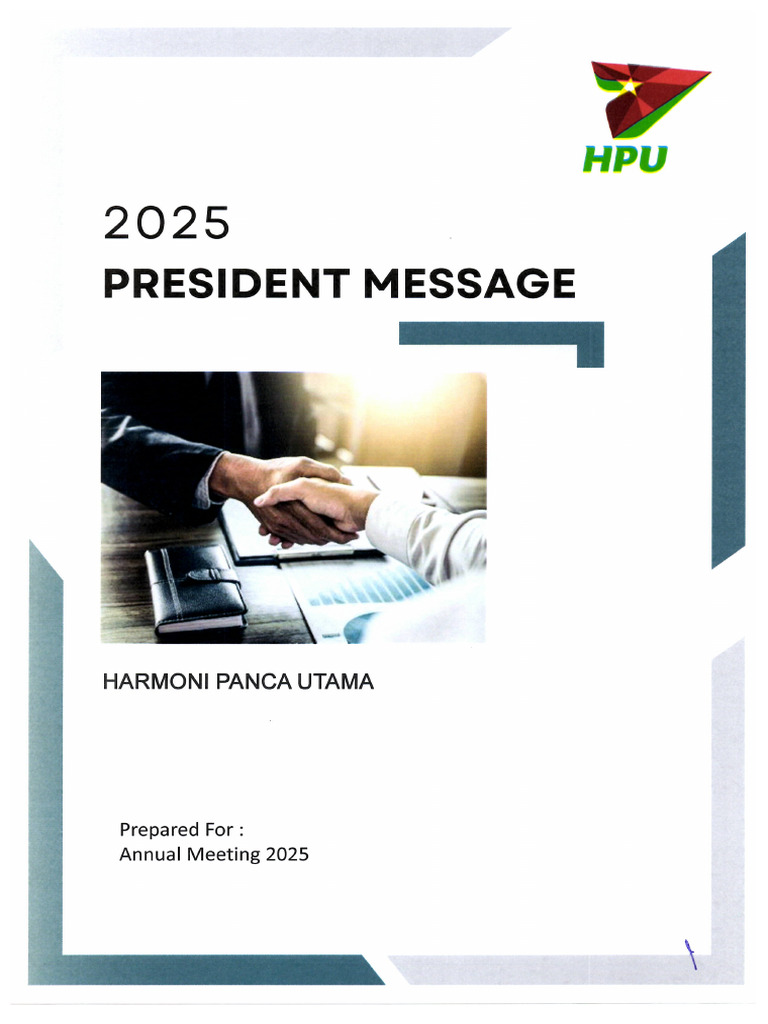Scan President Message HPU 2025 | PDF