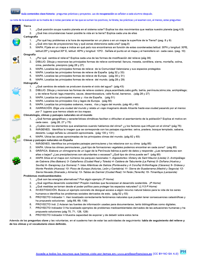 1eso Guía Geo 2019 | PDF | Clima | Mapa