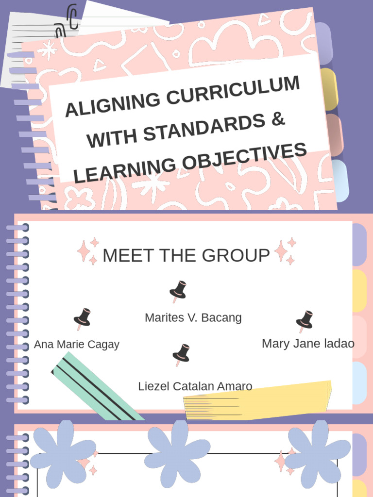 Aligning Curriculum With Standards & Learning Objectives-PPT-GROUP-6 ...