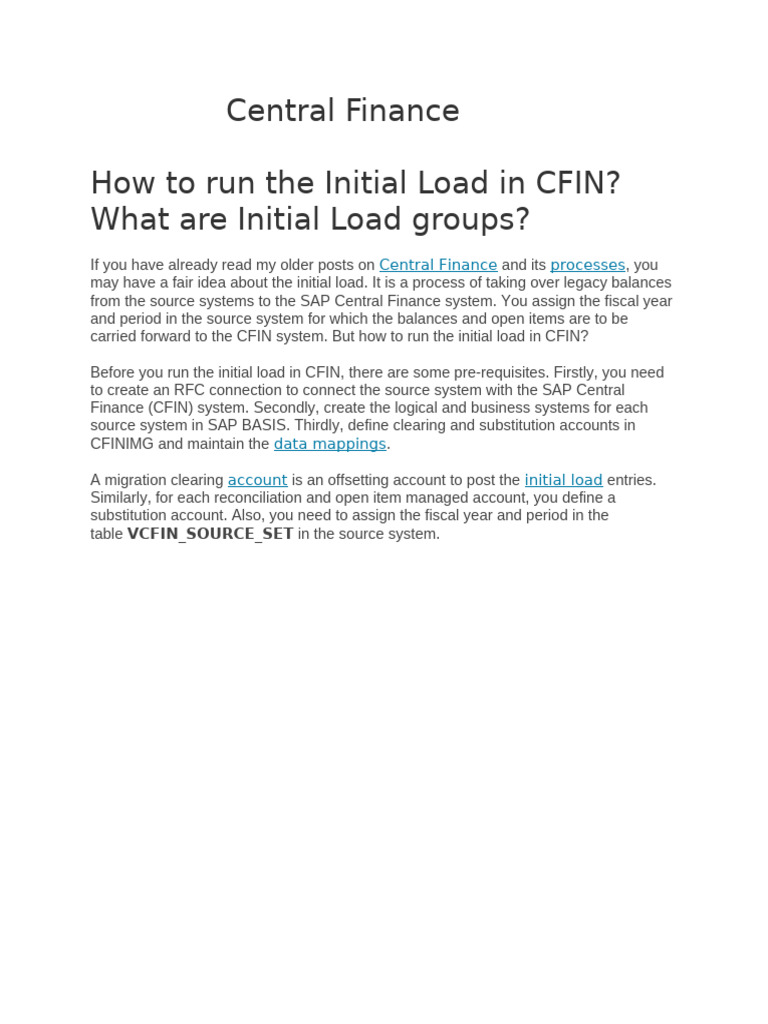 Initial Load CFIN | PDF | Information Science | Computer Science
