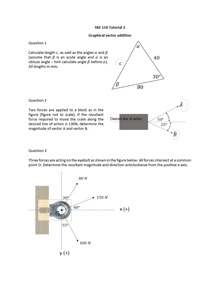 SKE 110 Tutorial 2 | PDF