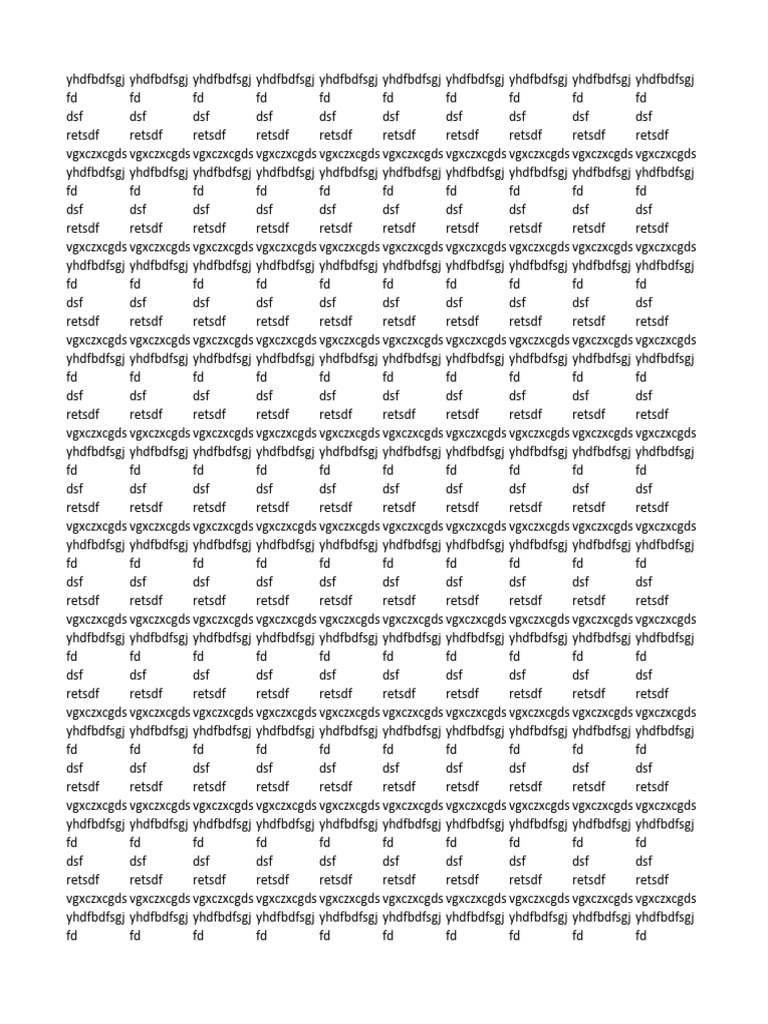 Nonsensical Text Document | PDF