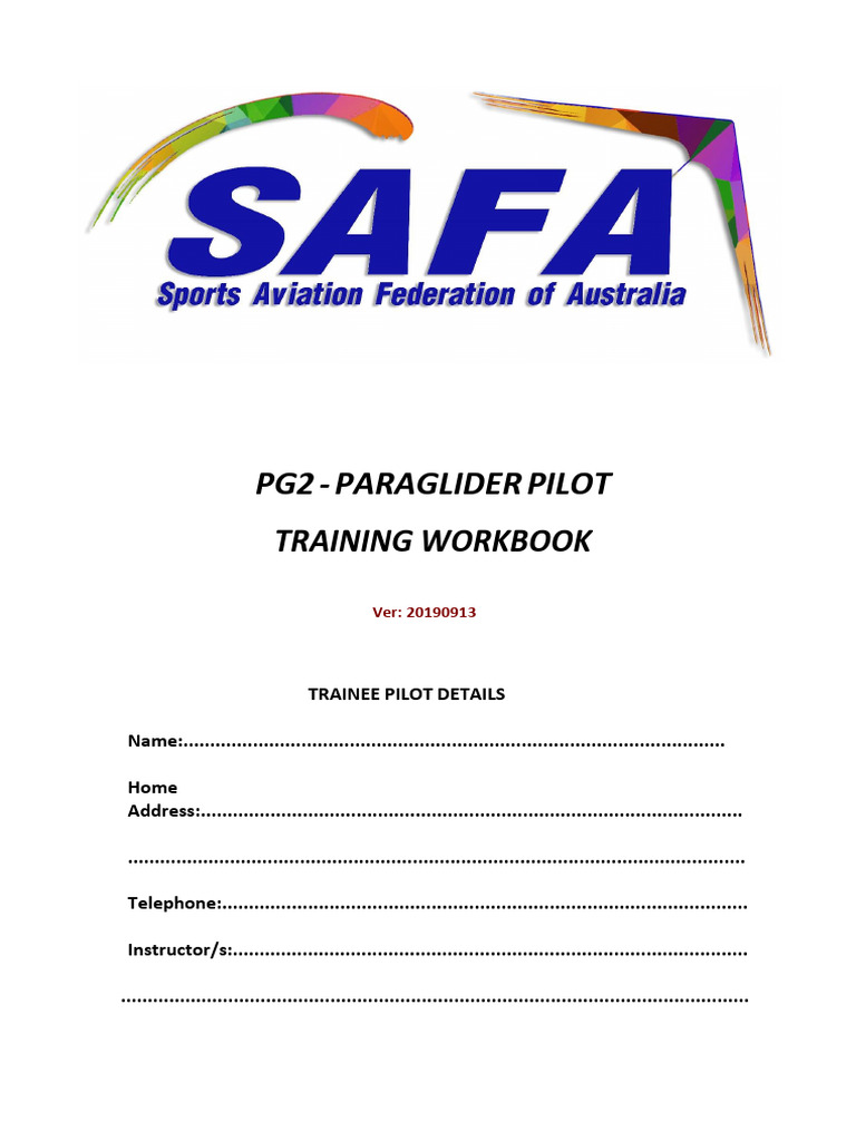 PG2 Pilot Training Workbook | PDF | Gliding | Flight