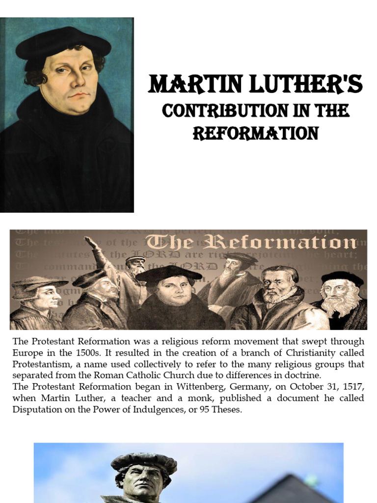 Martin Luther's Role in the Reformation | PDF