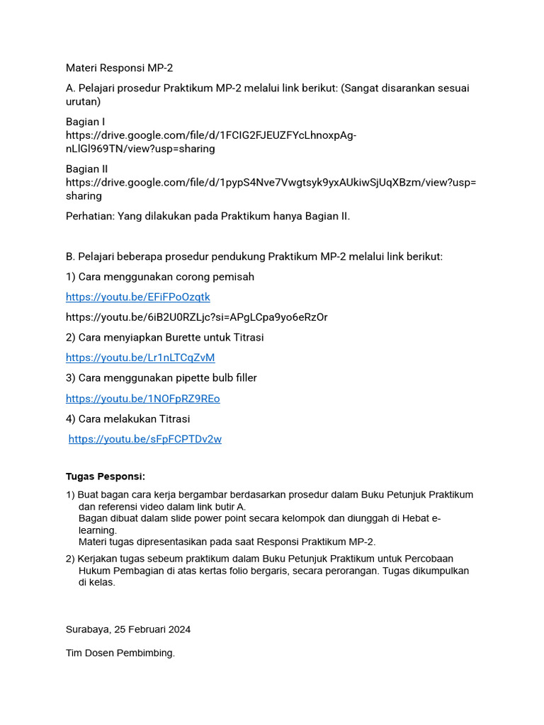 Materi Responsi Dan Petunjuk Tugas | PDF