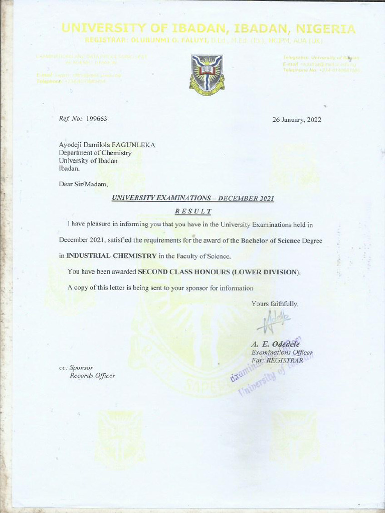 Statement of Result (1) | PDF