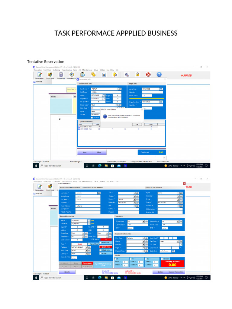 TASK PERFORMACE APPPLIED BUSINESS MAICA | PDF