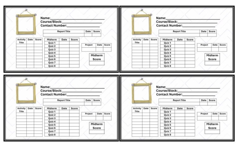 Class Card Template | PDF