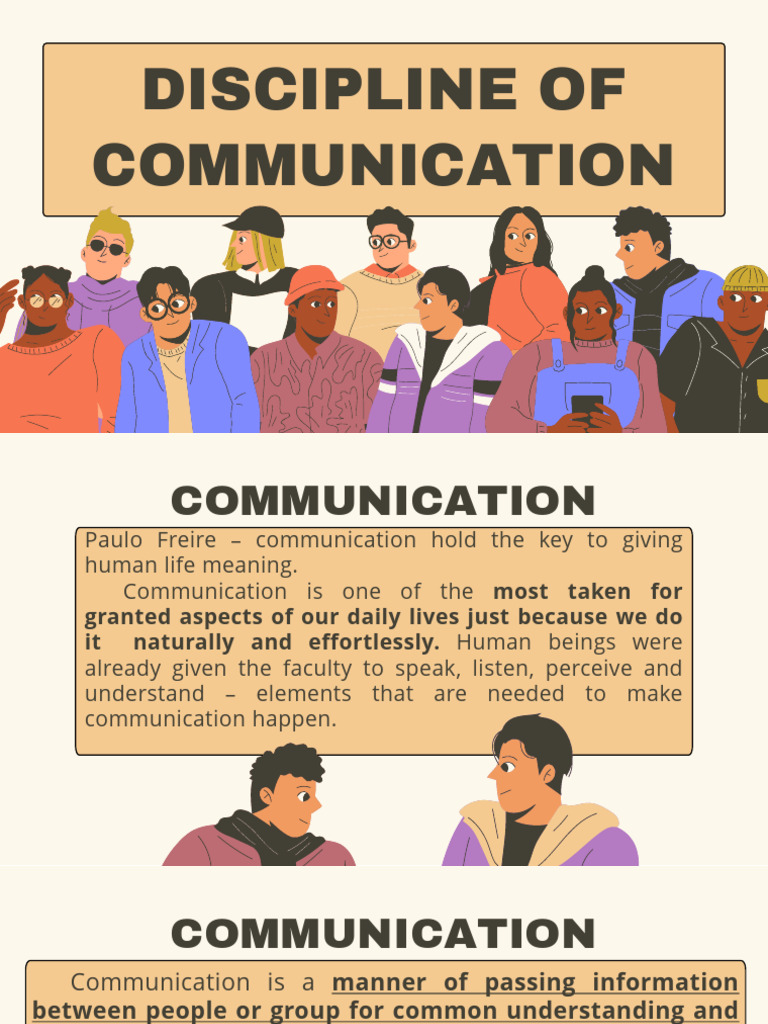 Lesson 10 Discipline of Communication | PDF | Communication | Nonverbal ...