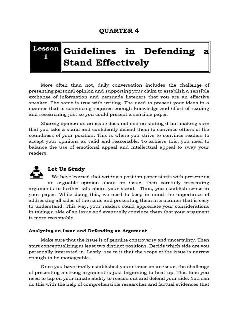 Defending Your Argument Effectively | PDF | Argument | Homework