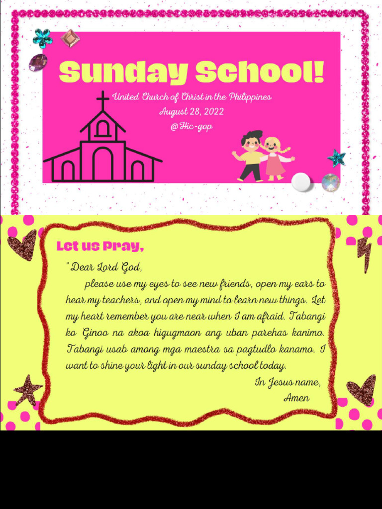 Sunday School Lesson 1 | PDF