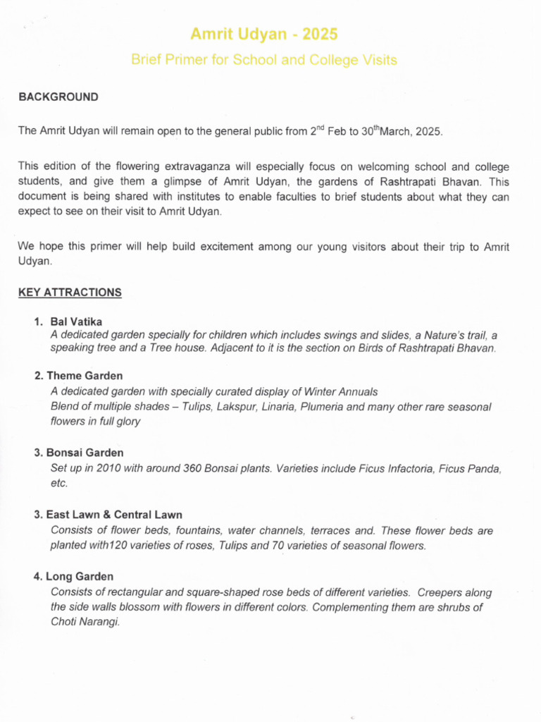 Instructions Amrit Udyan | PDF