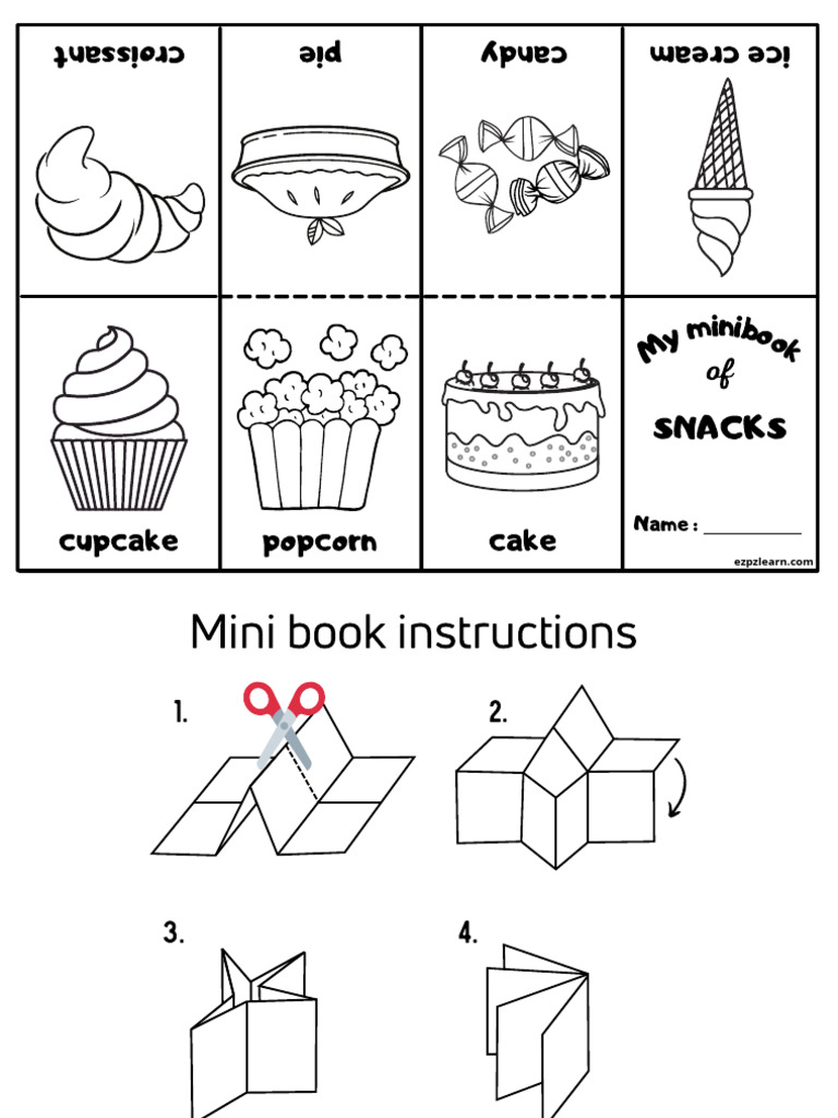 Snacks2 Mini Coloring Book | PDF