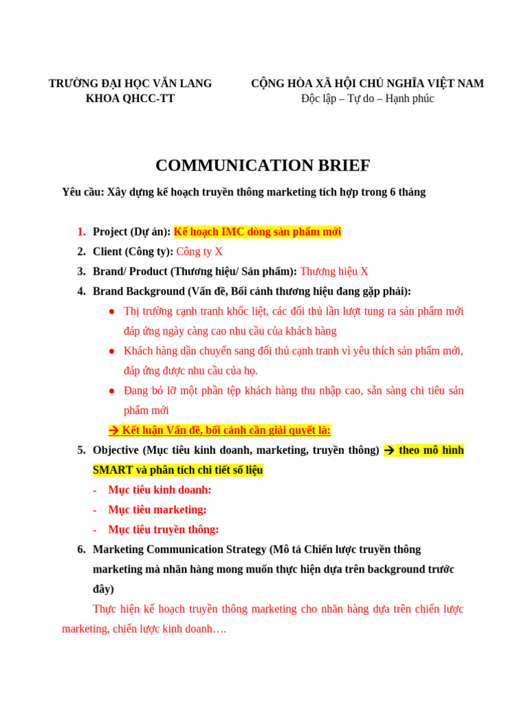 Communication Brief | PDF