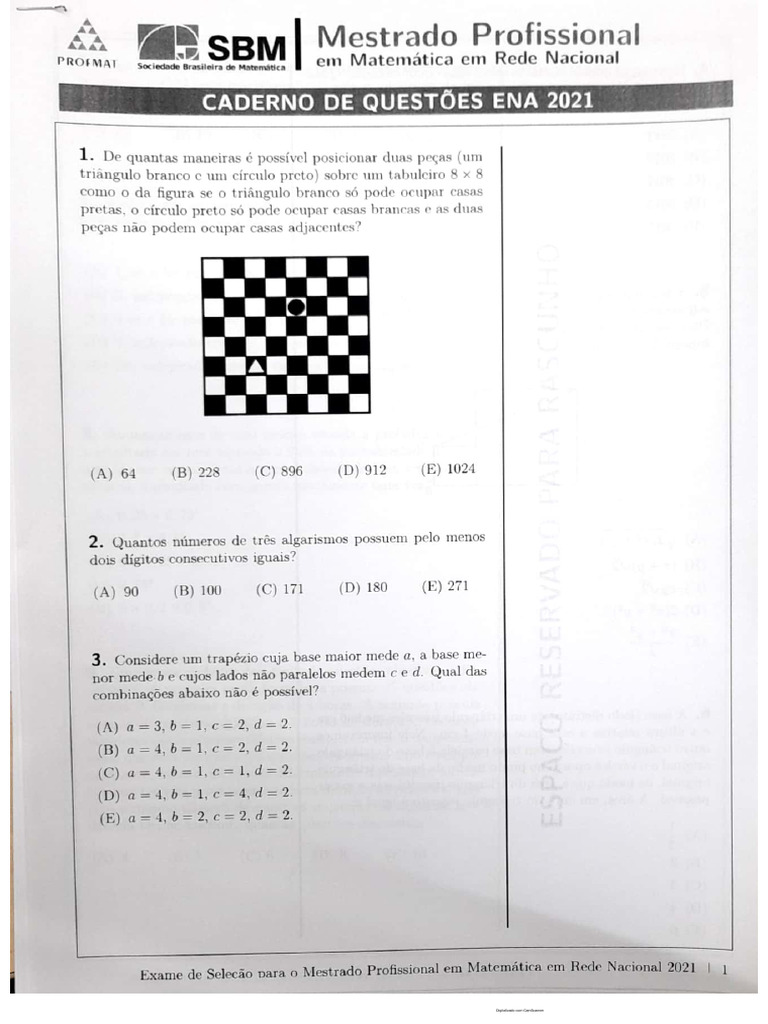 Prova Prof Mat | PDF