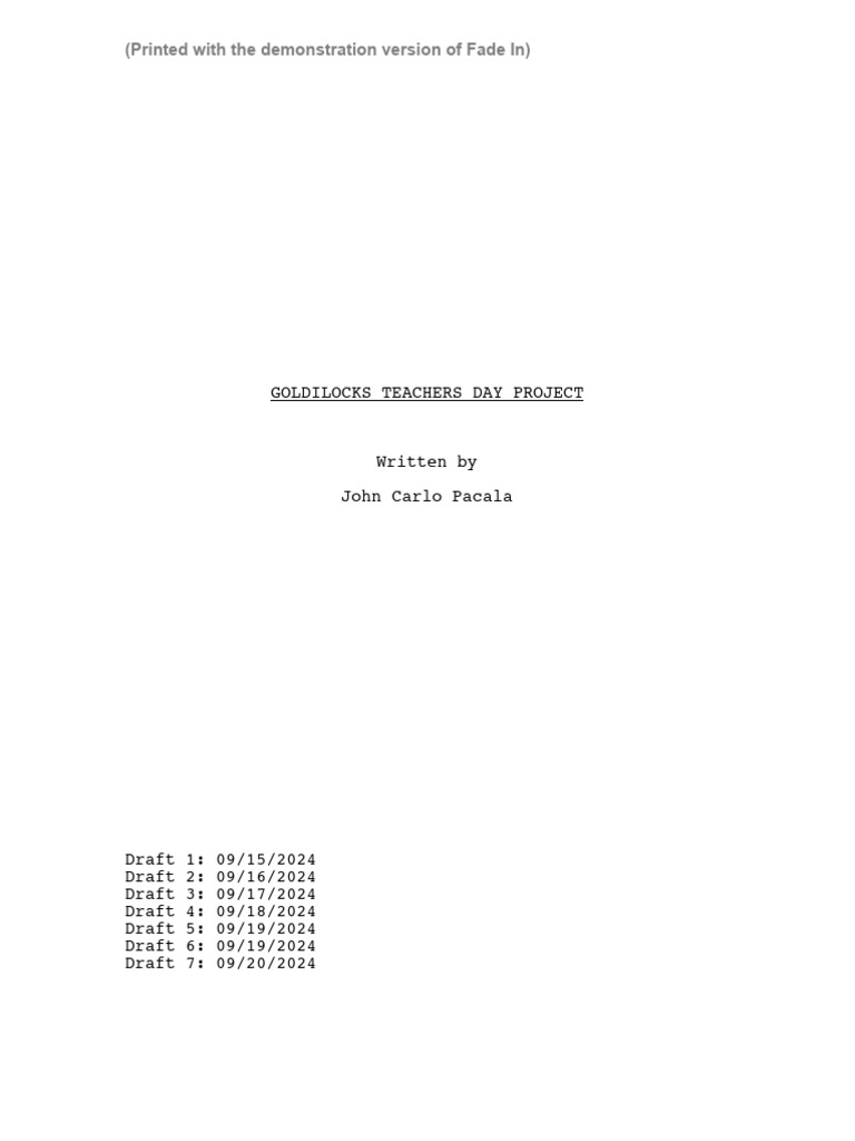 GOLDILOCKS PROJECT SCRIPT v2 - D7 - 09202024 | PDF | Elementary Geometry