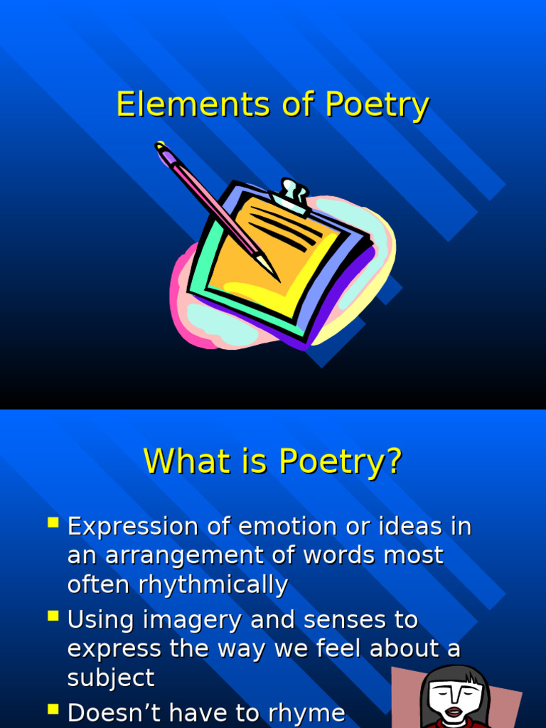 Elements of Poetry | PDF | Poetry | Rhyme