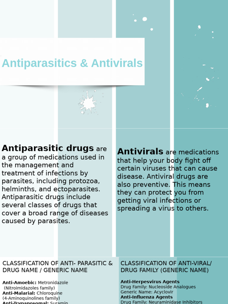 Antiparasitic and Antiviral Medications | PDF