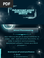 Advance Word Processing Skills | PDF | Word Processor | Microsoft Word
