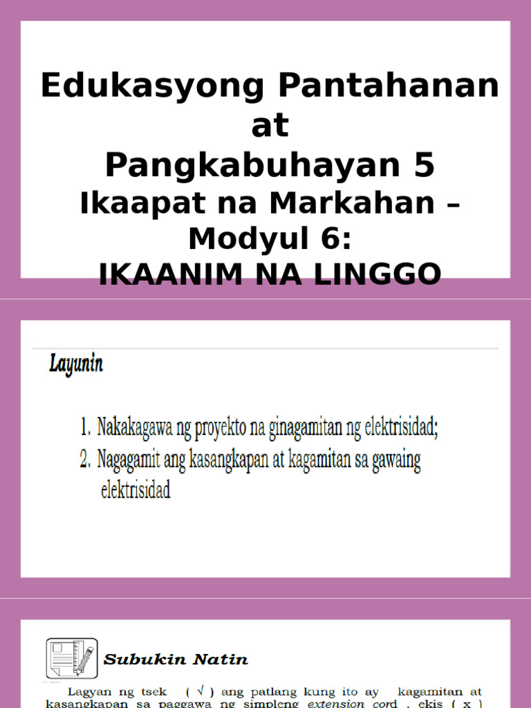 Q4 EPP5 Modyul 6 Week6 | PDF