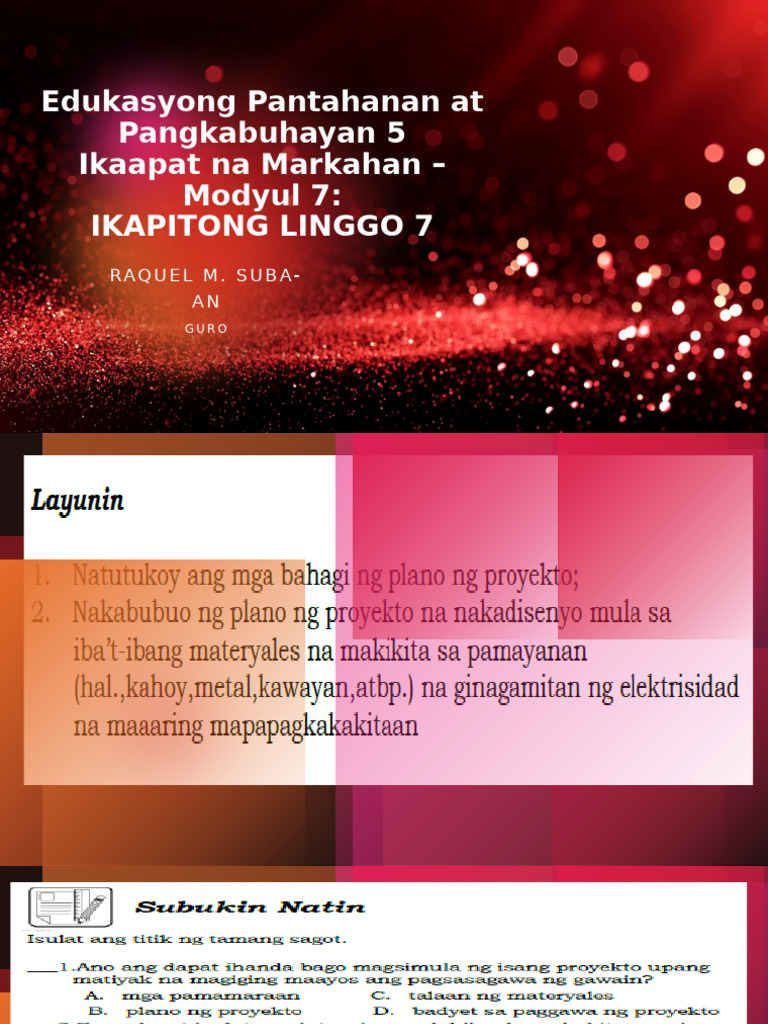 Q4 EPP5 Modyul7 Week 7 | PDF