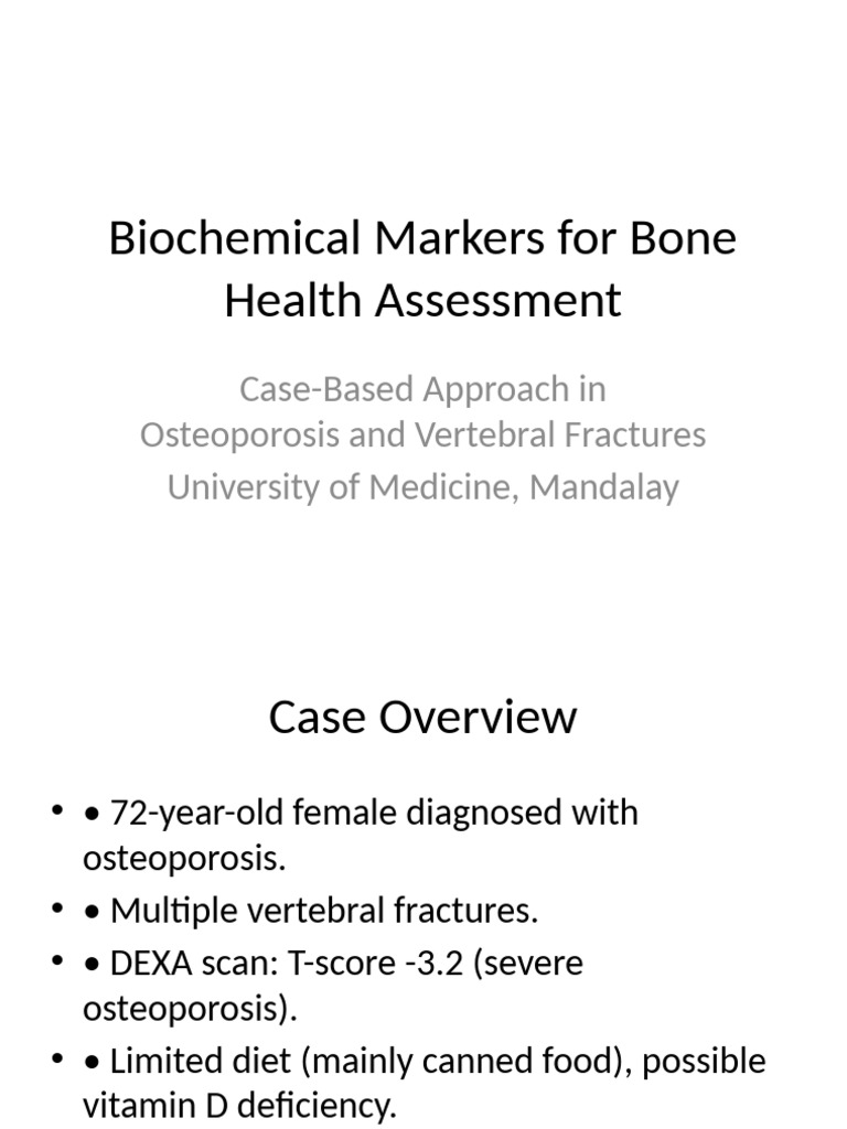Biochemical Markers in Osteoporosis Assessment | PDF