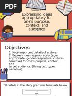 English 4: Expressing Ideas Appropriately For One's Purpose, Context ...