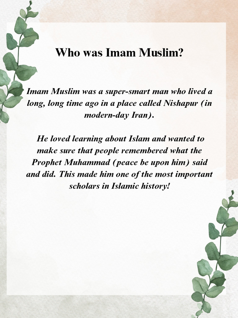 Biography of Imam Muslim ibn al-Hajjaj | PDF