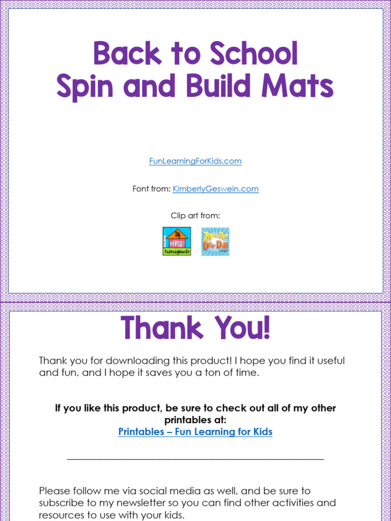 Back To School Spin and Build Mats | PDF | Digital Technology | Software