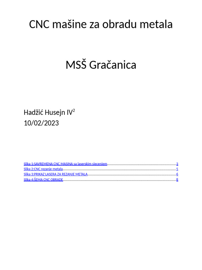 CNC Masine Za Obradu Metala H H 1 | PDF