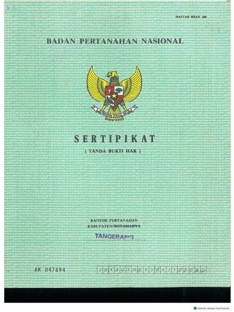 Sugih Mulia Jaya - SHM NO.56-2 | PDF