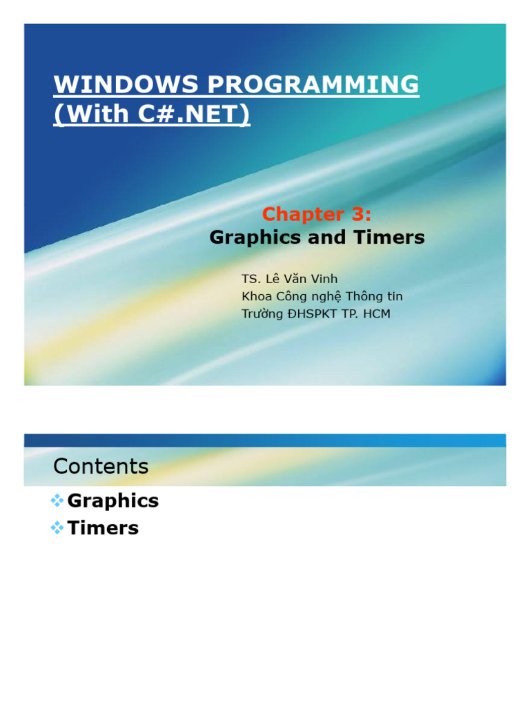 GDI+ Graphics and Timers in C#.NET | PDF | Geometric Shapes | Graphic ...