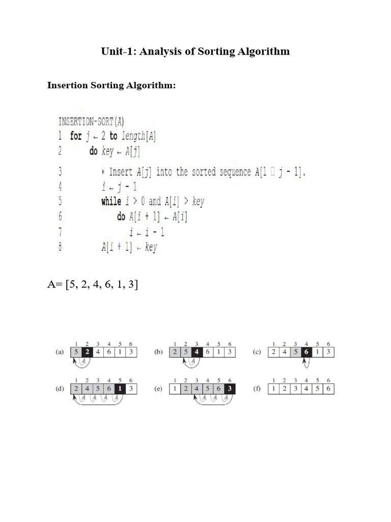 Class - 1 - Insertion Sorting | PDF