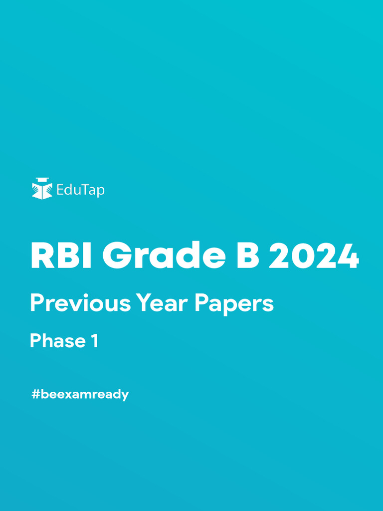 RBI Grade B 2024 Phase 1 - Memory Based Paper | PDF | Reason