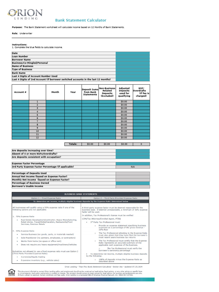 66a285de16bbfbd67fcf8514_Titan Flex Bank Statement Calculator | PDF | Banks | Overdraft