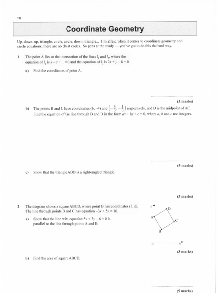 coordinate geometry | PDF
