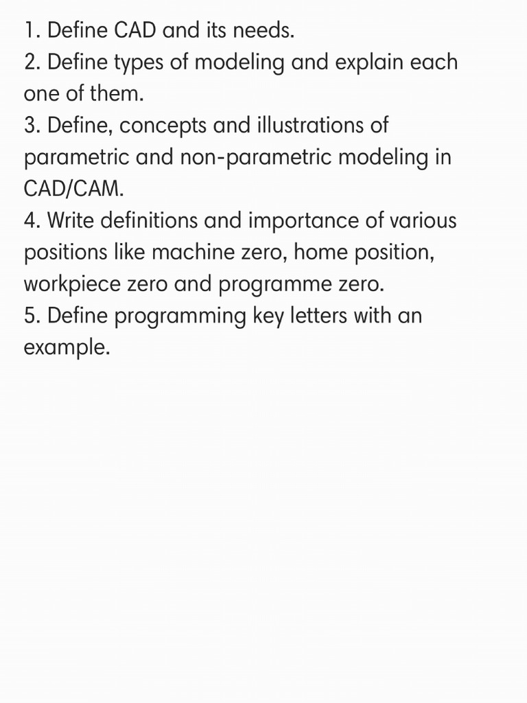 CADCAM Question Paper_250227_095350 (1) | PDF