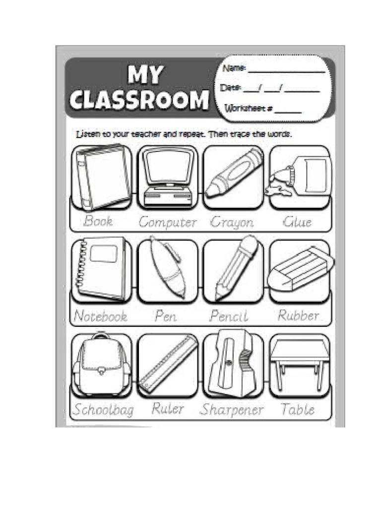 Classroom Objects | PDF