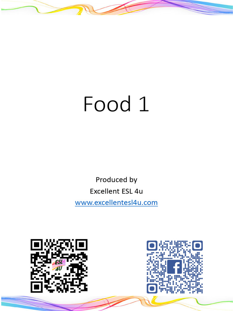 TEMA 1 - Kids Food 1 Flashcards | PDF