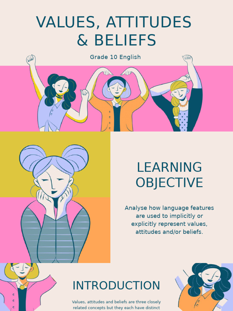 Values, Attitudes and Beliefs in Literature | PDF | Attitude ...