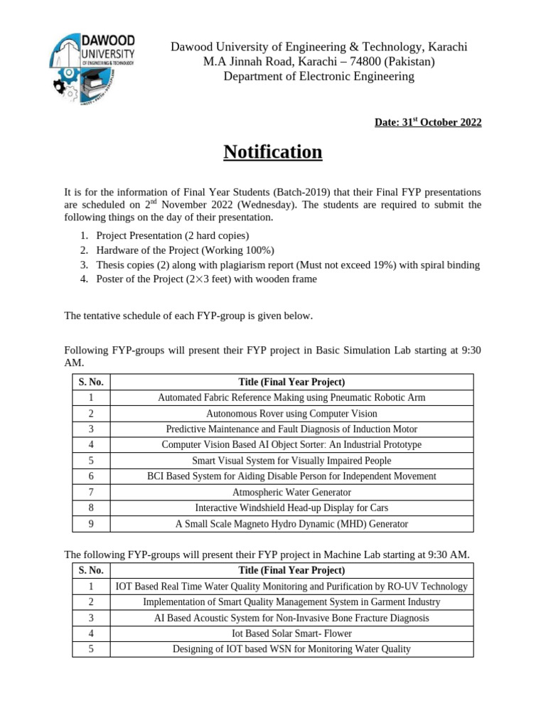 Ciruclar - FYP - Final (2) - Presentation - 2019 | PDF | Internet Of Things