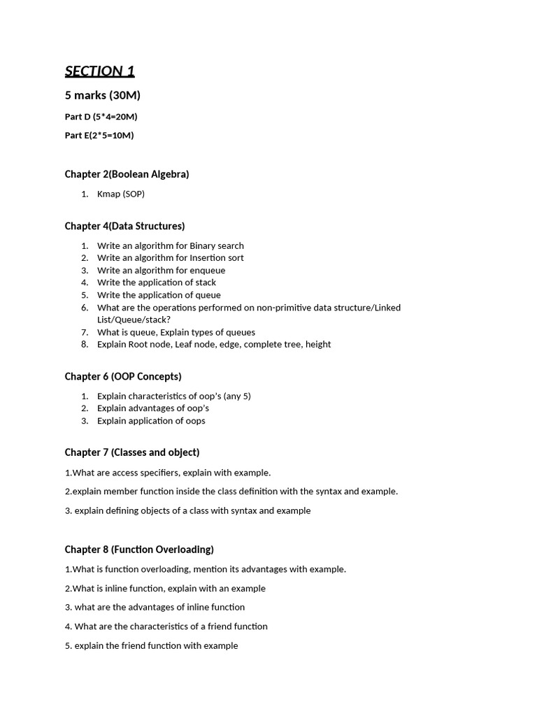 2nd Puc Important Questions 1 Pdf Method Computer Programming Pointer Computer Programming