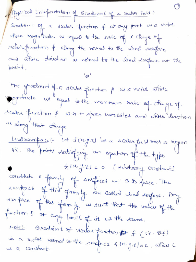 Physical Meaning of Gradient Divergence Curl | PDF