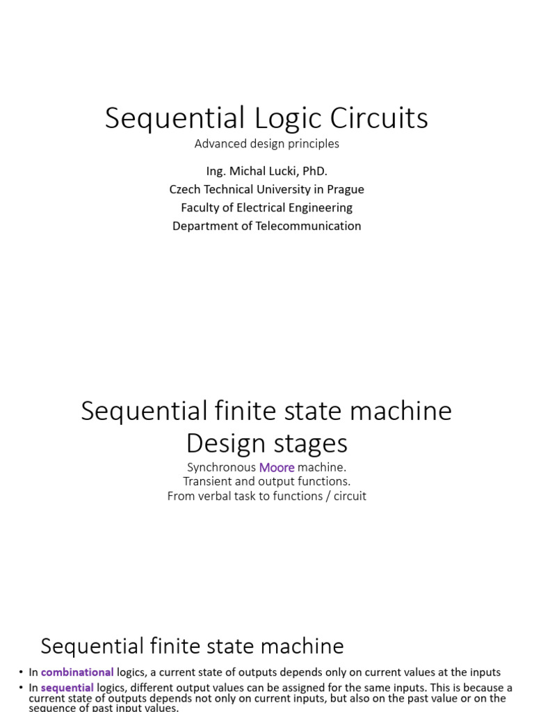 Sequential Logical Circuits Flip Flops Case Study Sequential Locking ...